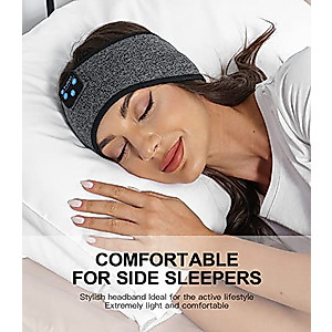 Voerou Sleep Headphones Bluetooth Headband, Cozy Band Wireless Headphones,Sleeping Headphones with Stereo Speakers-Cool Tech Gifts for Men Women,Perfects for Workout,Running,Yoga,Travel