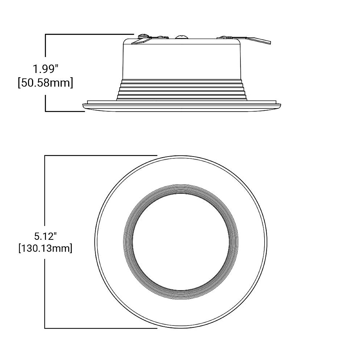 HALO RL 4 in. White Integrated LED Recessed Ceiling Light Retrofit Trim with Selectable CCT (2700K-5000K)