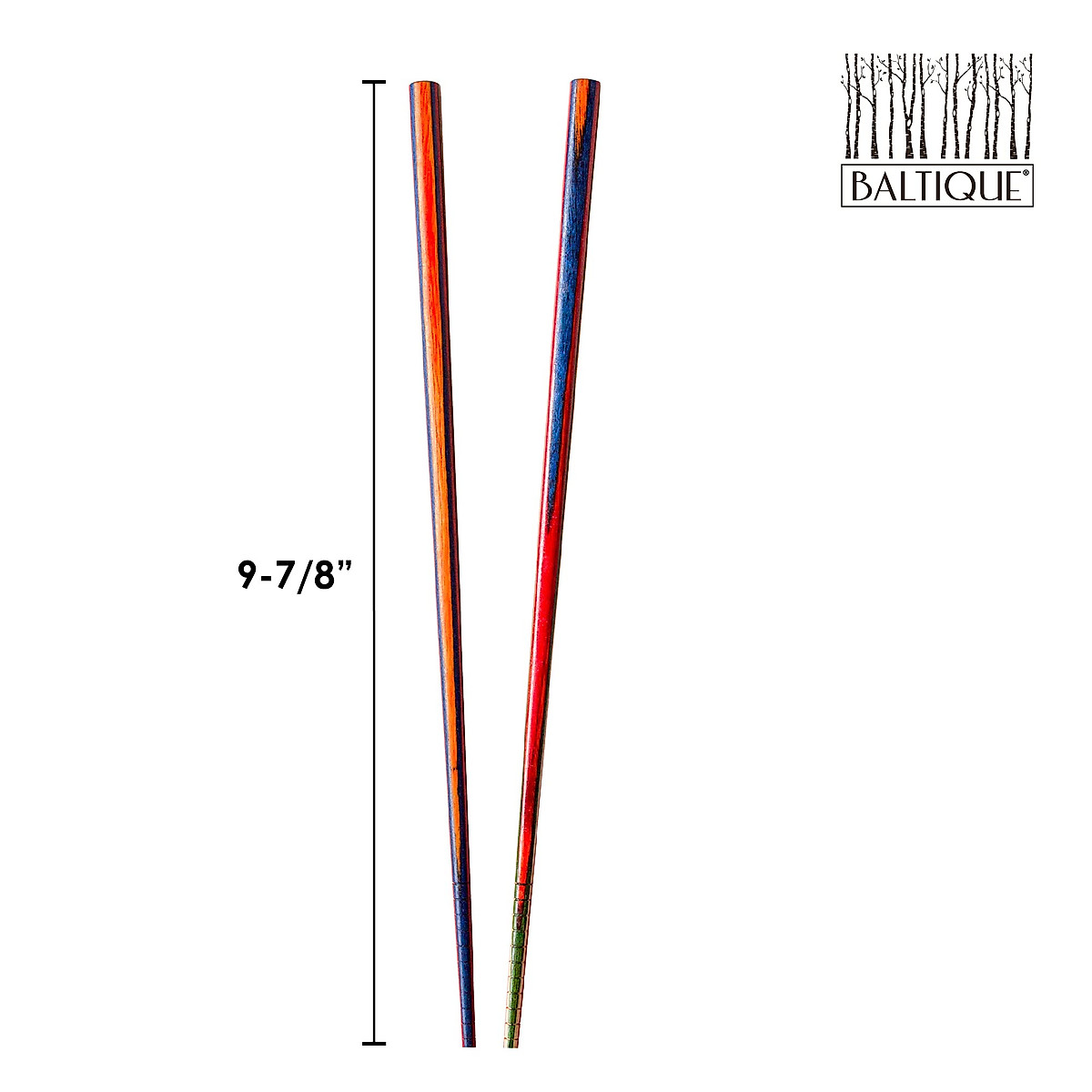Baltique® Marrakesh Collection Reusable Chopsticks, Set of 4 Pairs, Non-Slip, 9-7/8" Long