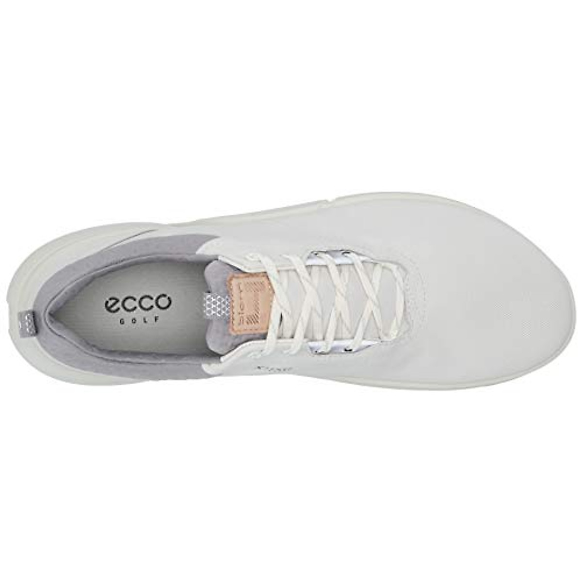 ECCO Women's Biom Hybrid 4 Gore-TEX Waterproof Golf Shoe, White/Silver Grey, 6-6.5