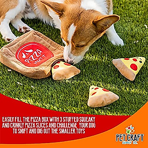 Pet Craft Supply Hide and Seek Plush Dog Toys Crinkle Squeaky Interactive Burrow Activity Puzzle Chew Fetch Treat Hiding Brain Stimulating Cute Funny Toy Bundle Pack for Small and Medium Dogs Puppies