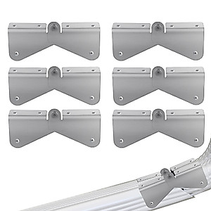 6pcs Gutter Extension Hinge, Stainless Steel Downspout Extension Hinge Zip Flip-Up Hinge Guttering Extension Can Easy DIY Installation on Any Size Rectangular or Square Downspout