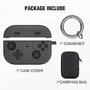 Valkit Compatible with Airpods Pro 2nd/1st Generation Case, Game Player Design Airpods Pro 2 Case 2022/2023 with Keychain for Men Women Soft Silicone Protective Cover Skin for Airpods Pro 2nd/1st Gen