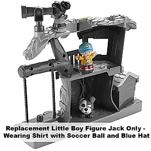 Replacement Part for Fisher-Price Little People Swing & Share Treehouse Playset - DYF19 ~ Replacement Little Boy Figure Jack ~ Shirt with Soccer Ball ~ Blue Hat