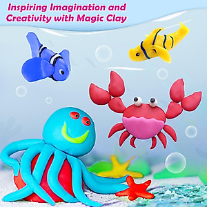 ESSENSON Air Dry Clay 50 Colors, Modeling Clay for Kids, DIY Molding Magic Clay, Gift for Kids