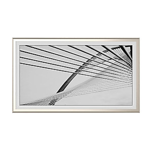 Frame My TV Deco TV Frames Alloy Scoop - German Silver Bezel Compatible ONLY with Samsung The Frame TV (50", Fits 2021-2024 Frame TV)
