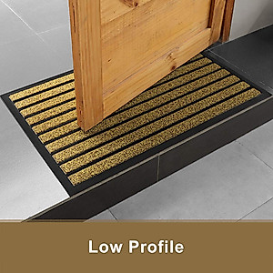 Amagabeli Outdoor Door Mats 36" x 24" Welcome Mats for Front Door Entrance Extra Outside Entryway Heavy Duty Doormat Rug Dirt Debris Mud Trapper Low Profile Washable Carpet BG040