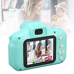 Zerodis Kids Camera Cartoon Cute Children Camera Rounded Design 2 Inch IPS Screen Auto Focusing Children Digital Camera Kids Camera Toddler Camera