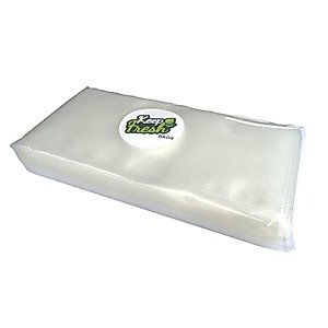 Keep Fresh Bags Food Vacuum Sealer Bags (6” x 12”, 100 Count), Pint Size Bags 3.5mil, Freezer, Bulk Food Storage KF612