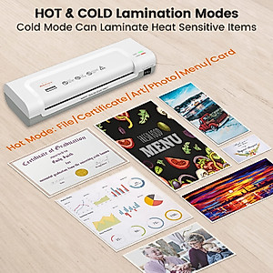 Laminator Machine,VidaTeco 9-inch Thermal Laminator with Laminating Sheets 20 pcs,Laminating Machine with 2-Min Faster Preheat,Small Personal Lamination Machine with Patented Roller for Teacher,Home