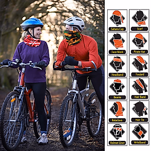 Tarpop 30 Pcs Neck Gaiters Scarf Elastic Wrap Headband Sweat Absorbing Bandana for Women Men Sports Yoga Running(Vibrant Style)