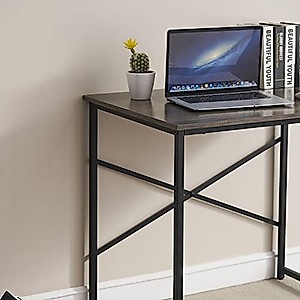 OFICS Small Home Office Desk, Computer Desk, 31.5" Laptop Desk for Small Space or Office, Space-Saving Study Writing Table (Vintage Wood)