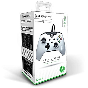PDP Wired Game Controller - Xbox Series X|S, Xbox One, PC/Laptop Windows 10, Steam Gaming Controller - USB - Advanced Audio Controls - Dual Vibration Videogame Gamepad - Artic White