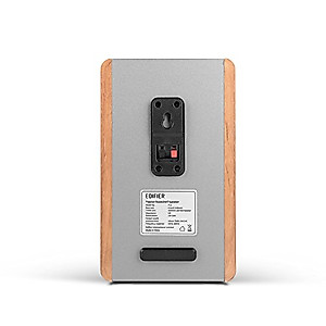 Edifier P12 Passive Bookshelf Speakers - 2-Way Speakers with Built-in Wall-Mount Bracket - Wood Color, Pair - Needs Amplifier or Receiver to Operate