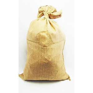 4 Pack Premium Large Burlap sack Bags | 4Piece Set | 24 x 40 inch | New Coffee Bag | Potato Bag | Sack Race | Seed Preserve Sack | Natural Jute Product | made by 10 Ounce Burlap Fabric (4)