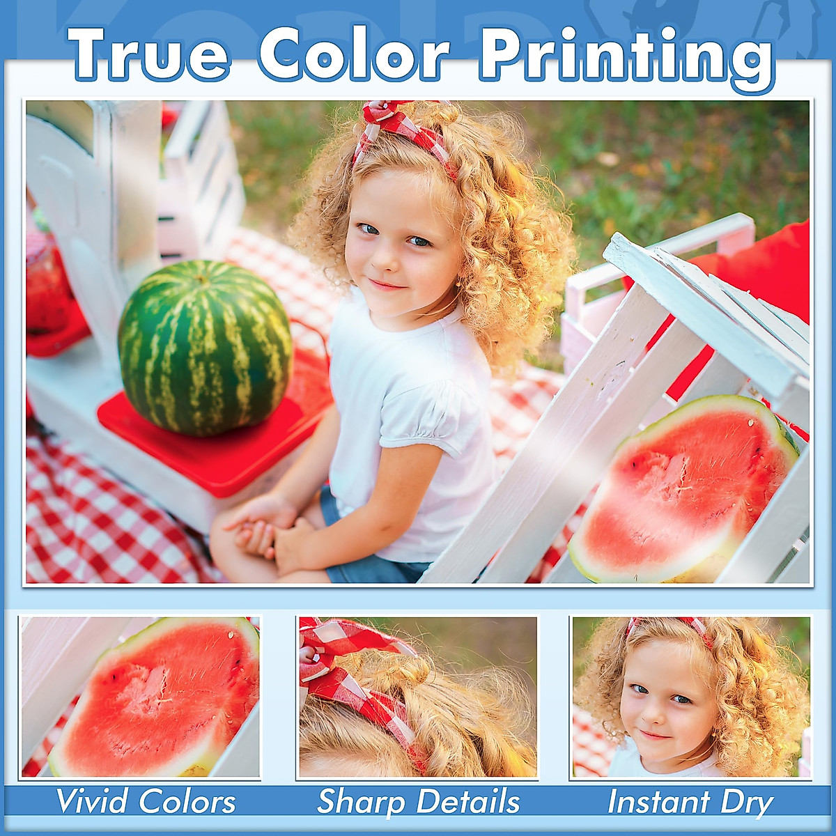 Koala Photo Paper 8.5 x 11 In Glossy Photo Printer Paper for Inkjet Printer Water-Resistant 100 Sheets 200gsm for Everyday Use