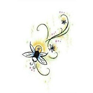 without brand Set of 48 Envelope Seals Labels Firefly Lightening Bug 1.2" Round