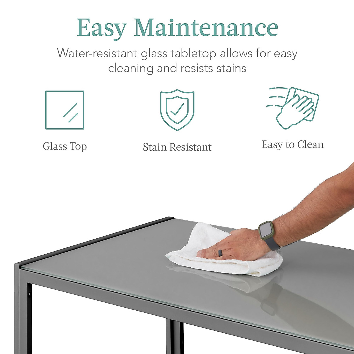 Best Choice Products 5-Piece Glass Dining Set, Modern Kitchen Table Furniture for Dining Room, Dinette, Compact Space-Saving w/Glass Tabletop, 4 Upholstered PU Chairs, Metal Steel Frame - Gray