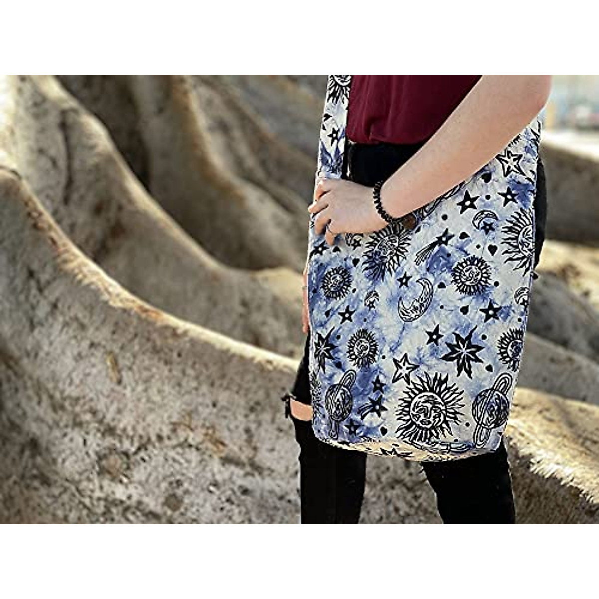 Original Collections Celestial Cross Body Shoulder Bag Purse in Blue