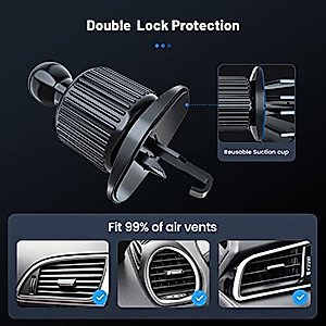 Homhu Phone Mount for Car [Off-Road Super Suction ] Universal Holder 4in1,Long Arm Cup Holder,Dashboard Windshield Vent Compatible with iPhone Samsung All Smartphones, Black, (HZ001)