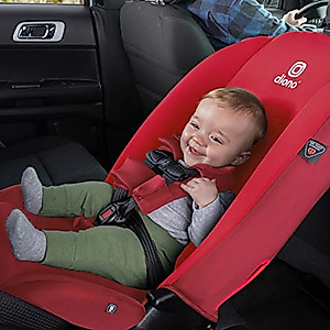 Diono Radian 3R, 3-in-1 Convertible Car Seat, Rear Facing & Forward Facing, 10 Years 1 Car Seat, Slim Fit 3 Across, Red Cherry