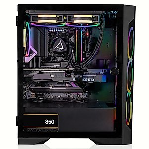 CLX Set Gaming Desktop - Liquid Cooled AMD Ryzen 9 7900X 4.7GHz 12-Core Processor 32GB DDR5 5200MHz Memory GeForce RTX 4070 Ti 12GB GDDR6X Graphics 1TB NVMe M.2 SSD 4TB HDD WiFi Windows 11 Home black