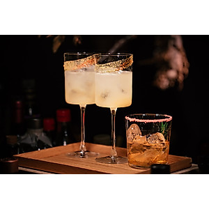 Lux Life Cocktail Sugar - Gluten & GMO-Free Cocktail Rimming Sugar - Vegan & Kosher Rimming Sugar - Rimming Sugar for Cocktails, Daiquiris, Cosmopolitans & Margaritas (4oz, Gold Sugar)