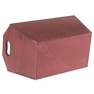 The Lucky Clover Trading Rectangular Wooden Planter Chalkboard-11in Basket, Red