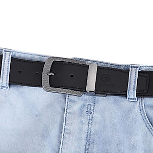 DJCAIZYY 1.5" (38mm) Reversible Belt Buckle Replacement Belt Buckle Buckles Gun Black