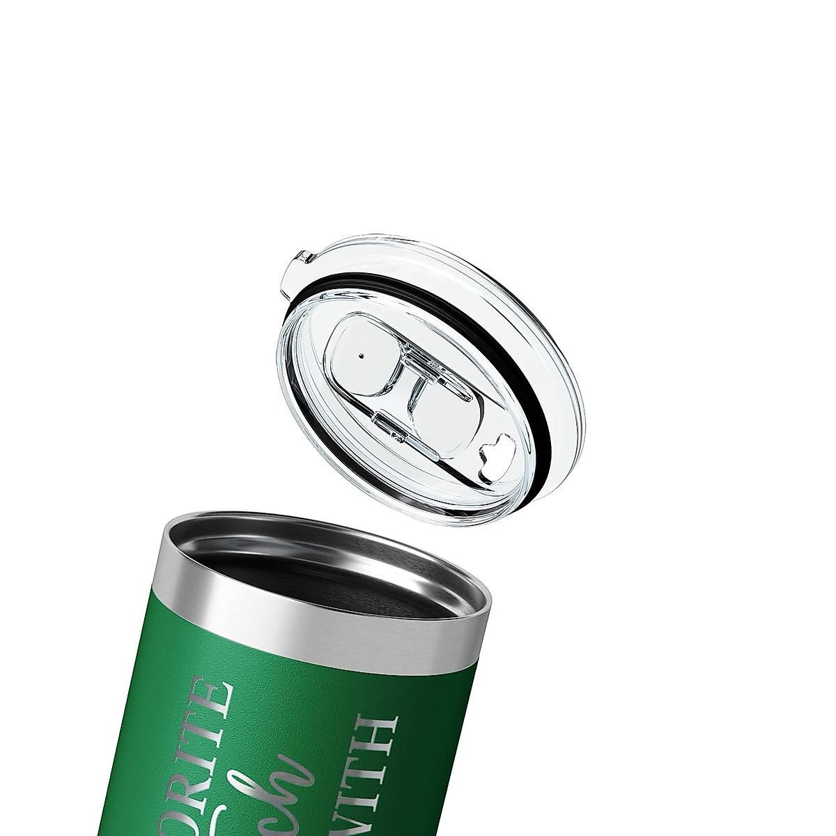 Cuptify You're my Favorite Bitch to Bitch About Skinny Tumbler with Lid Laser Engraved on Green 22 oz Vacuum Insulated Birthday Gift for Women, Best Friend, Sister