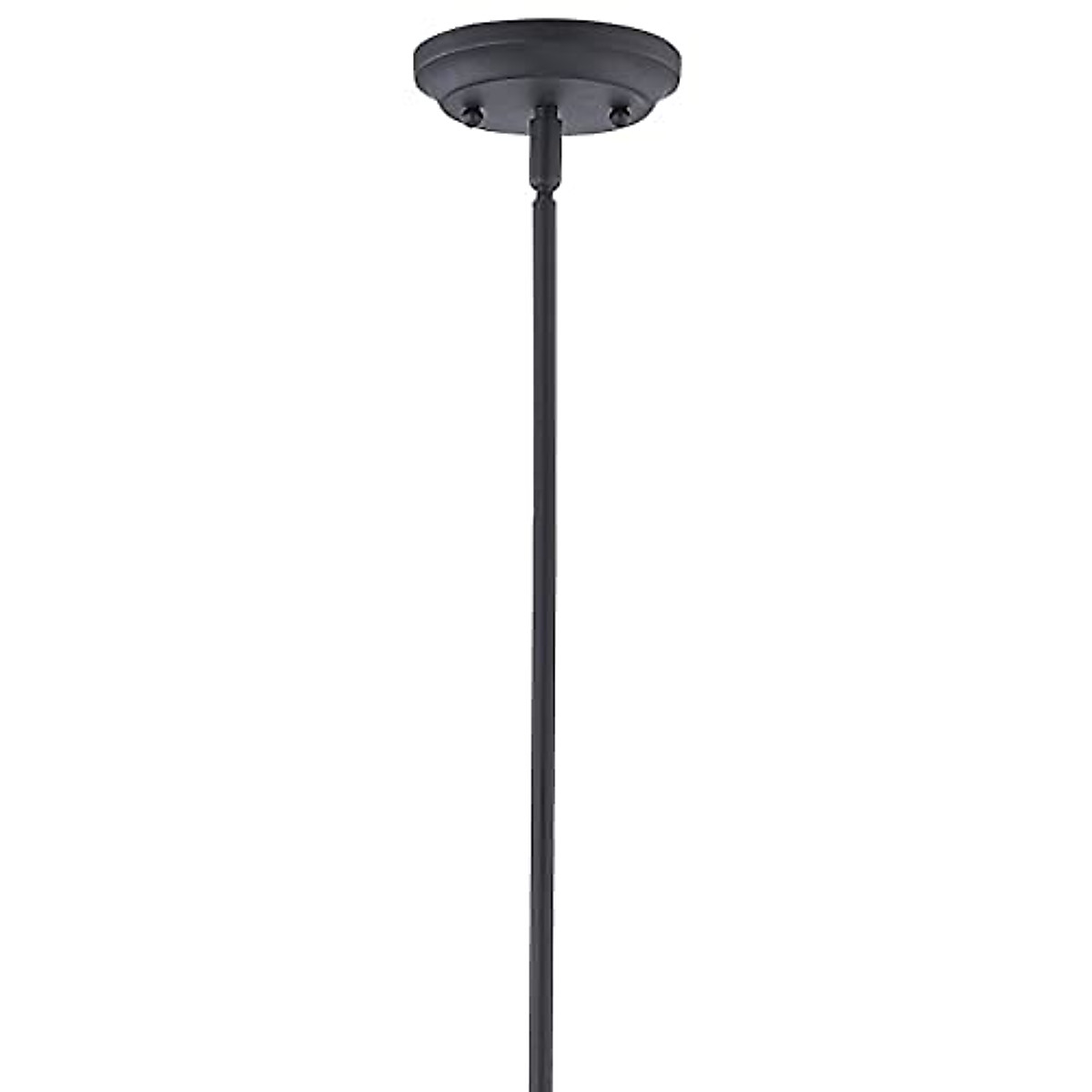 Design House 587451 Schoolhouse Modern Industrial Farmhouse Indoor Dimmable Pendant Light with Clear Seedy Glass for Kitchen Dining Bar Area, Matte Black