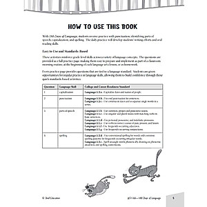 Shell Education 180 Days of Language for First Grade (180 Days of Practice)