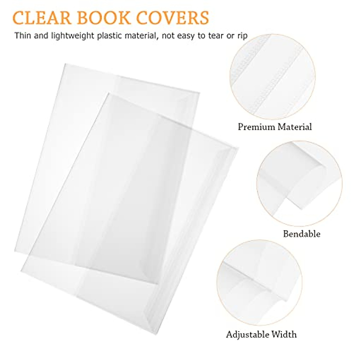 STOBOK 5pcs Transparent Book Covers Notebook Covers Textbook Protection Covers Book Covers Reusable Notebook Slipcases for School Books