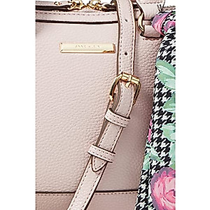 Anne Klein Mini top Handle crosbbody, Petal Pink/Floral HoundstoothScarf