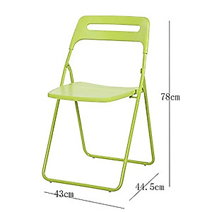 VejiA Green Folding Chair, Folding Chair with Backrest, Office Chair, Conference Chair, Family Dining Chair