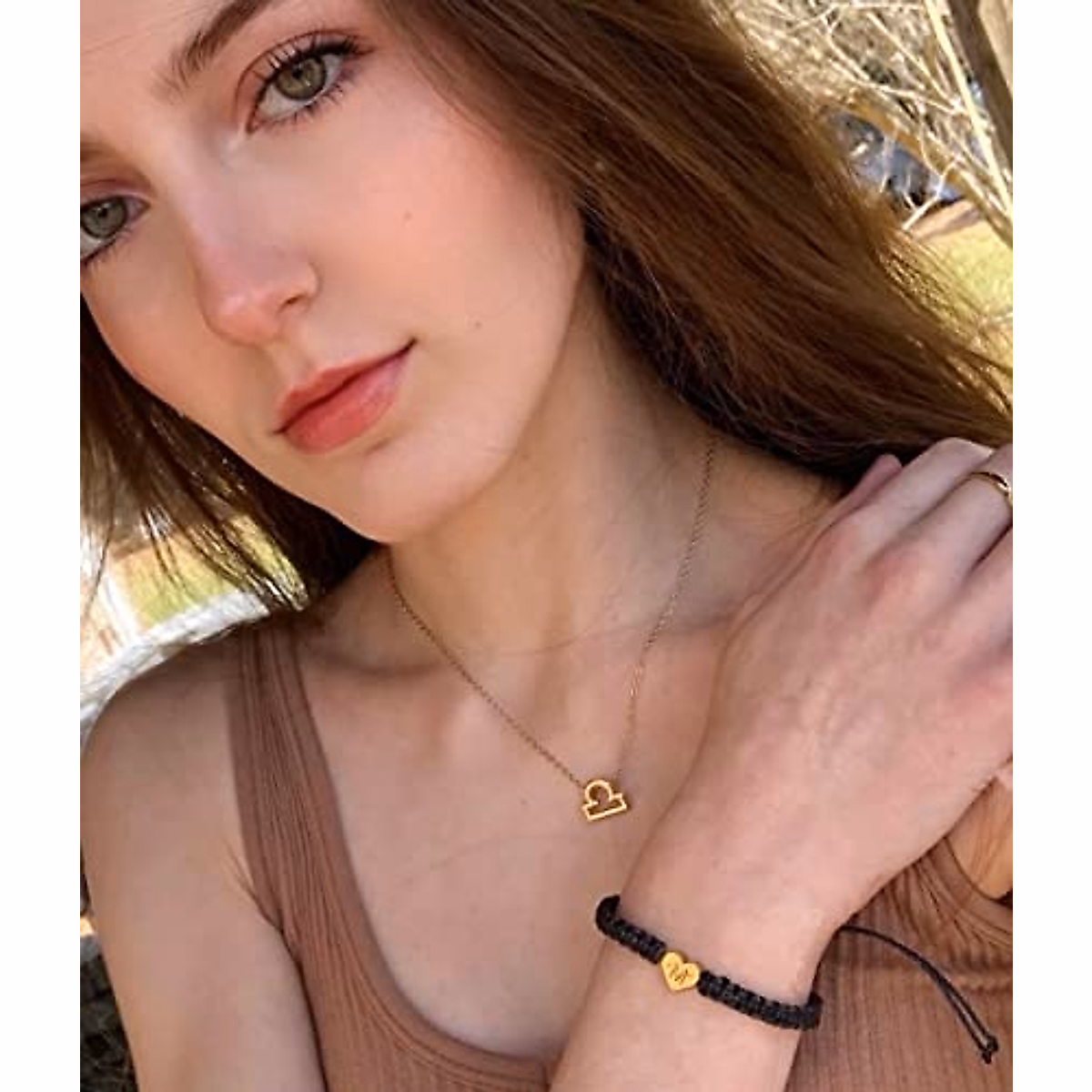 Dainty 18K Gold Initial C Letter Love Heart Charm Bracelets for Women Adjustable Bracelet Monogram Bracelet Alphabet Personalized Mother's Day Gifts for Mom Mum Mommy Mantra