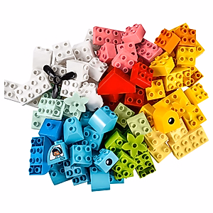 LEGO DUPLO Classic Heart Box 10909, First Bricks Building Toy, Educational Activity and Development Set, Early Learning Toys for Toddlers 1.5-3 Years Old