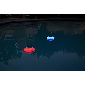 Poolmaster 54504 Portable Floating Waterproof Multi-Light Speaker with Call Functionality for Swimming Pool Party, Patio, Outdoor, Backyard, Multicolor