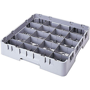 Cambro 20C258151 Camrack Polypropylene Cup Rack with 20 Compartments, Full, Soft Gray