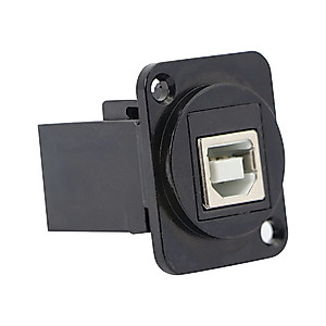 SHANFEILU USB 2.0 D Panel Mount Connector USB B to USB A Adapter Solderless Socket Female to Female Converter Data Transfer for Audio Video Optoelectronic Network