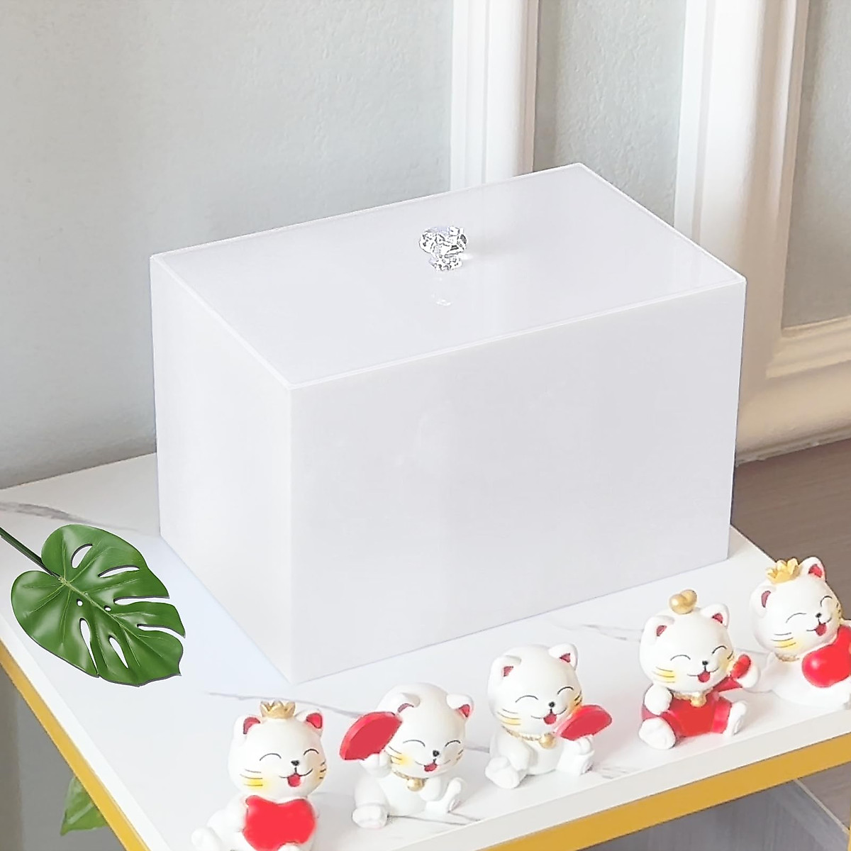 DELIPPLY Tampon Box for Bathroom, Tampons and Pads Storage Holder, Women Period Organizer Container, White