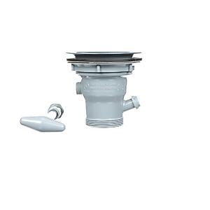 TOP-LINE SinkMate Universal ABS Rotary Drain with 6" Handle, 3-1/2" Sink Opening, 1-1/2" & 2" Outlet, Retail Packaging