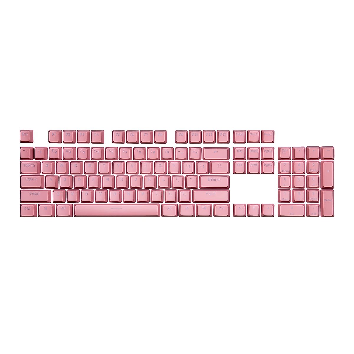 Cooler Master PBT Doubleshot Backlit Keycap Upgrade Set Sakura Pink for Mechanical Keyboards, Compatible with Standard US 104 Layout Keyboards (KC-NPDMF1-US)