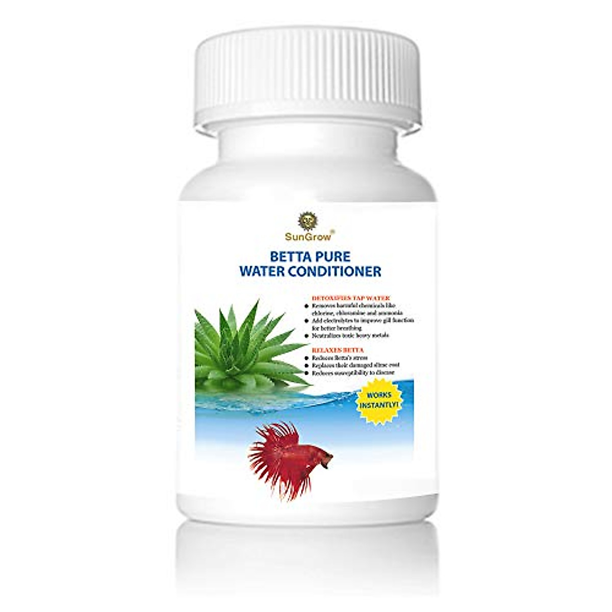 Sungrow Betta Water Starter with Aloe Vera Extract, For Aquarium & Pond, Develops Betta's Protective Slime Coat