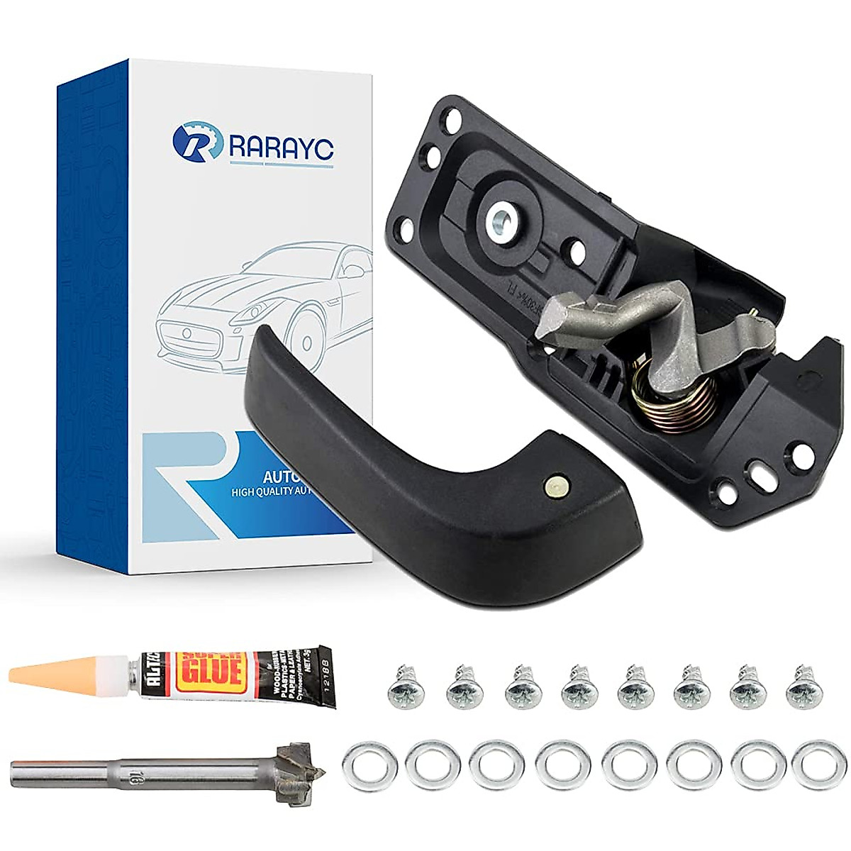 RARAYC Interior Door Handle | for 2007-2014 Chevy Silverado, Tahoe, Avalanche, GMC Sierra, Yukon, Yukon XL, Cadillac Escalade | Replaces# Front Left Drivers Side 20833606, 80374