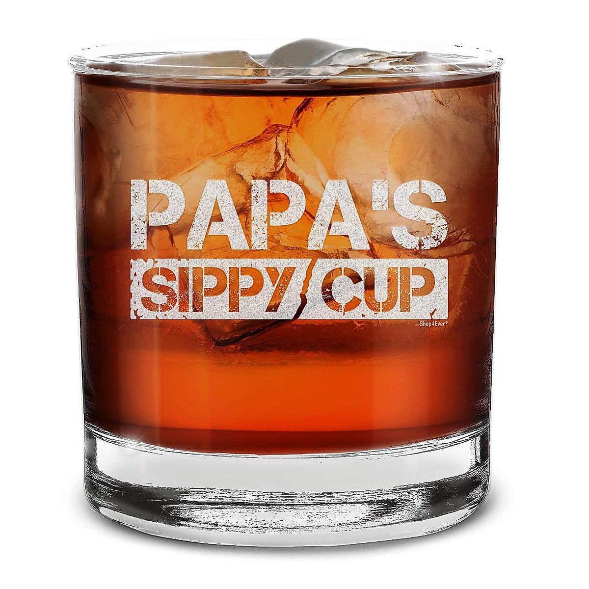 shop4ever® Papa's Sippy Cup Engraved Whiskey Glass Pregnancy Announcement for Grandpa Dad Glass