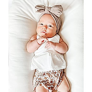 Niceye Baby Headbands Stretchy Nylon Headband with Bows for Newborn Wide Headbands Infant Baby Toddler Girls- Pack of 6