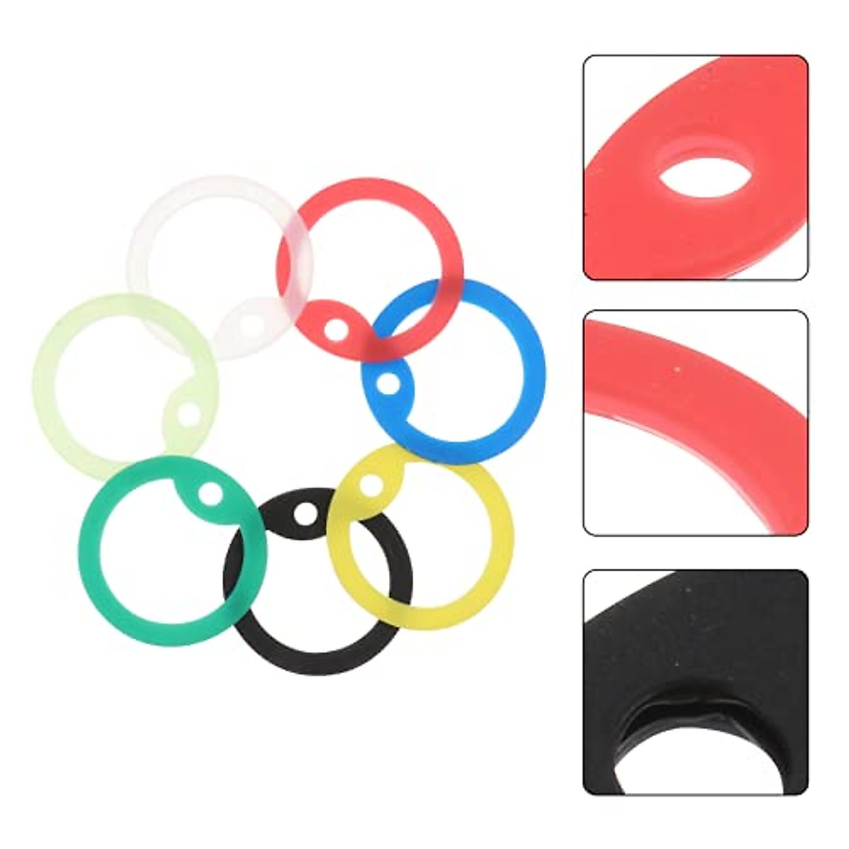 POPETPOP Military Dog Tag Silencers- Silicone Round Rubbers Dog Tag Silencer Slicone Rubber Silencers for Military Dog Tag 14pcs, 4x4cm