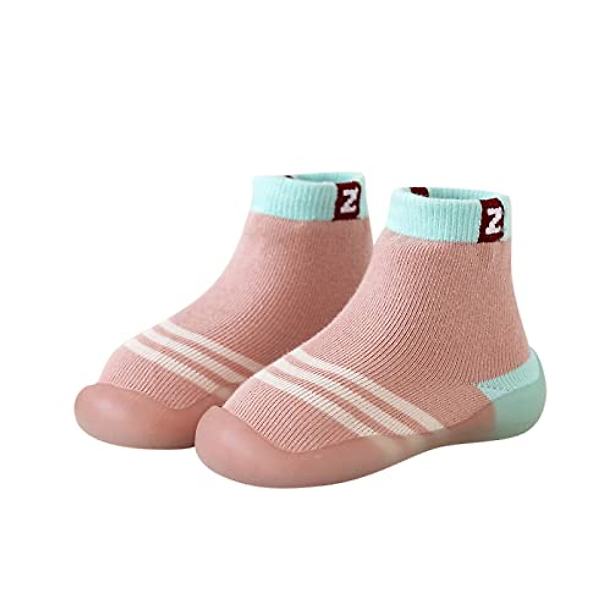 Lykmera Summer Autumn Comfortable Infant Toddler Shoes Stripes Colorblock Children Mesh Breathable Floor Socks Shoes (Red, 3-6Months)