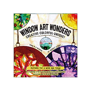 Window Art KIT Create 2 Unique Designs! Creative Colorful Suncatcher Craft Kit. All Abilities/Ages, Children/Kids/Teens/Adults. Make Your Own and Share The Fun! Window Art Wonders by Baggy Wrinkl